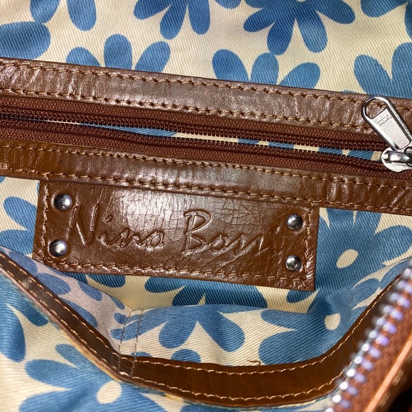 Nino BOSSI | Bags | Nino Bossi Brown Genuine Leather Zip Shoulder Bag ...